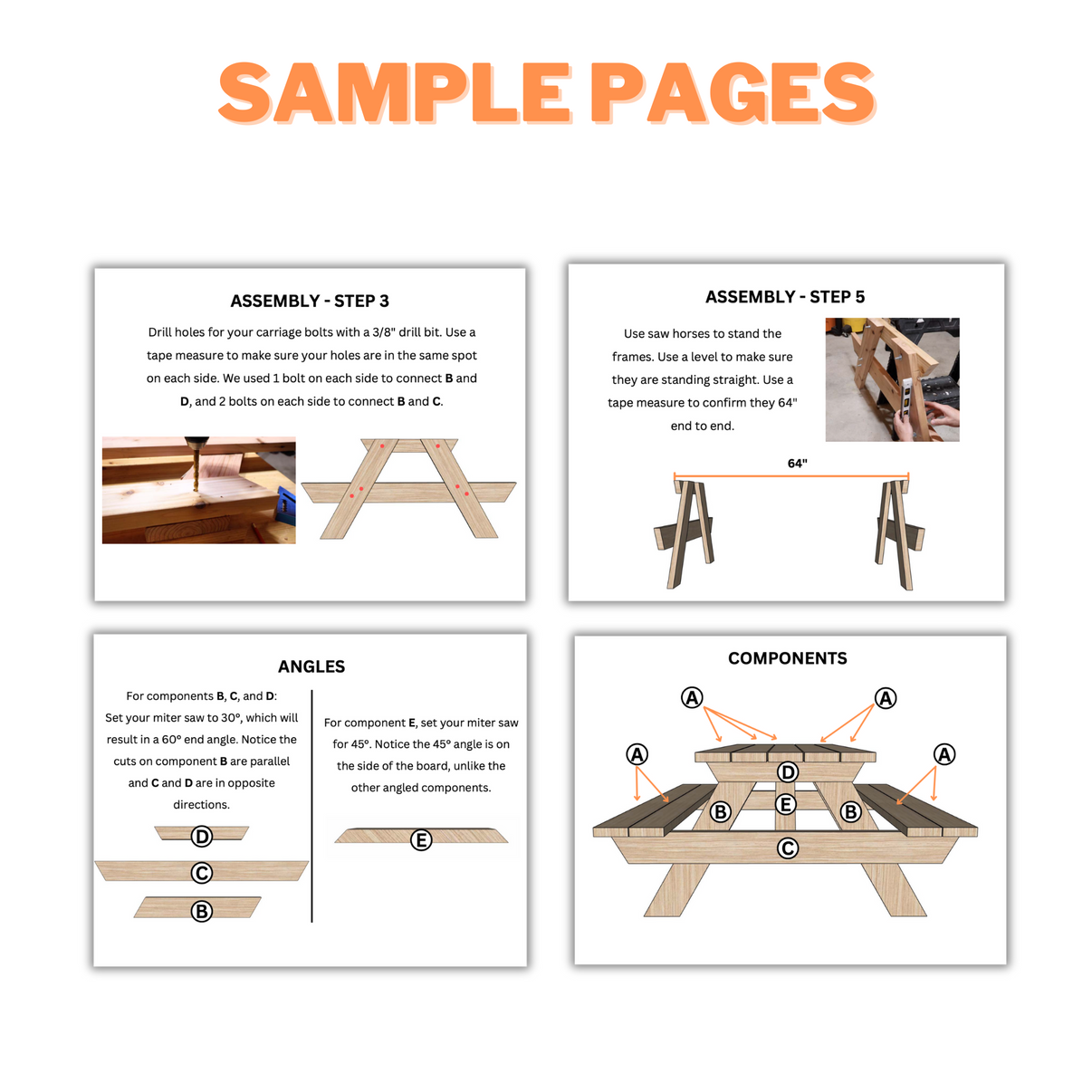 Picnic Table Plans - Step-by-Step Instructions (PDF) – Woodworking Academy